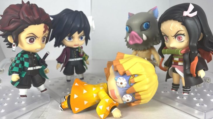 ボコボコにされる善逸⁉︎ ねんどろいど 鬼滅の刃【コマ撮り】demon slayer #186 │ 鬼滅の刃動画まとめ